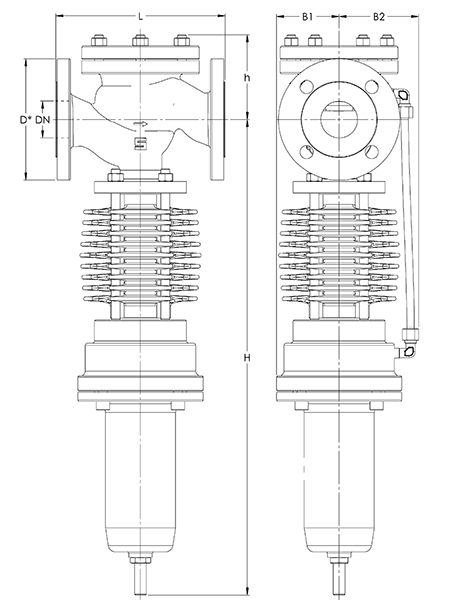 Pressure reducing valve | Model T7 DN125 - 200 – Schley Armaturen GmbH